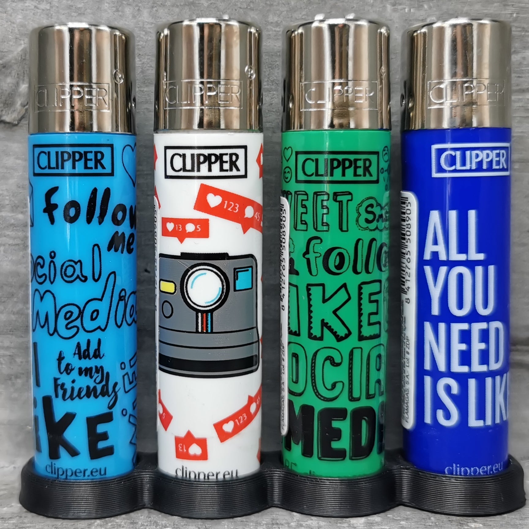 Clipper "Social Media" 4er Serie Red Pin – Die Clipperdealer