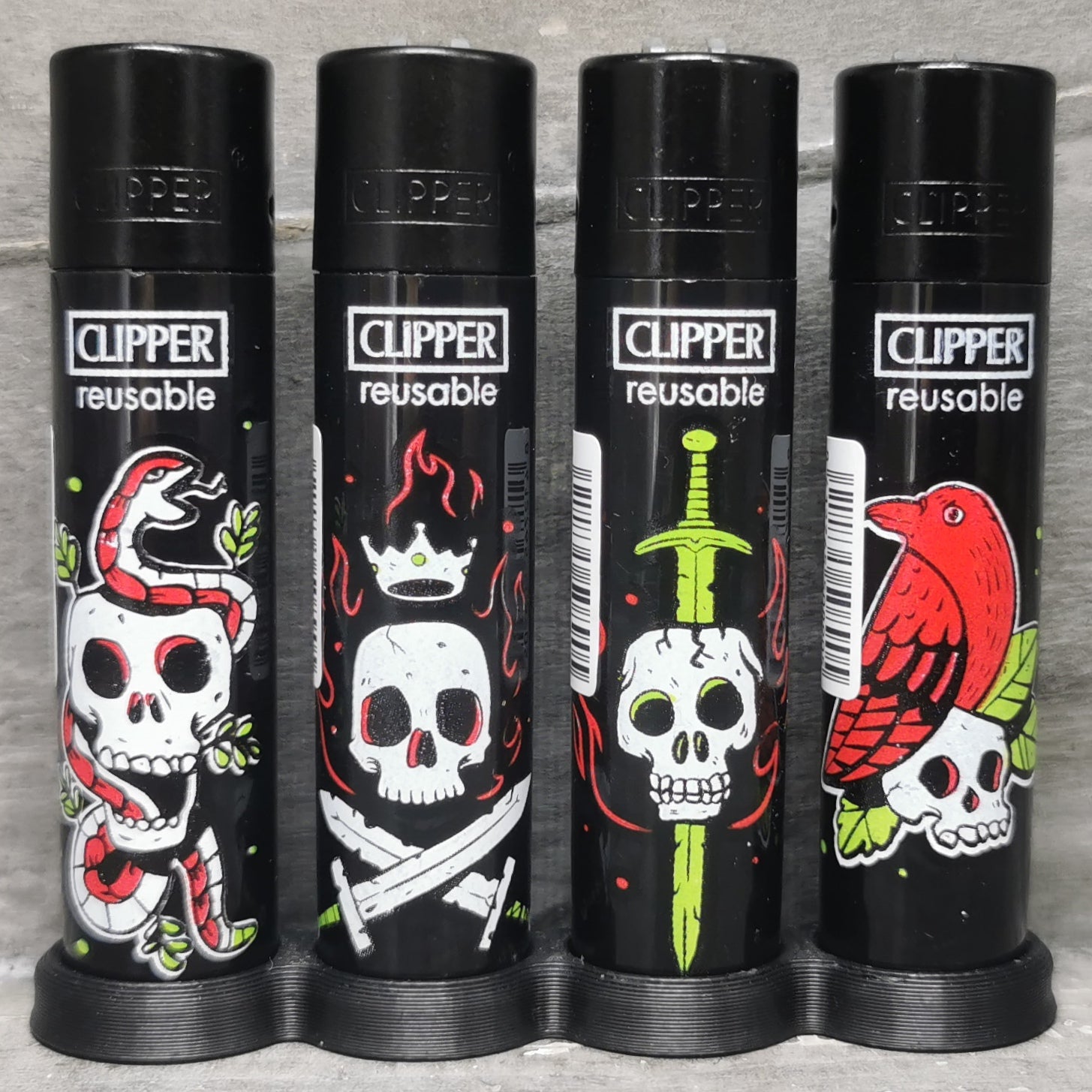 Clipper "Tattoo Skulls #1" 4er Serie – Die Clipperdealer